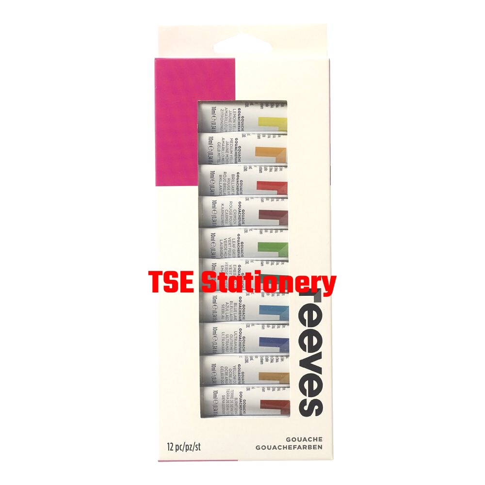 Reeves Gouache Paint 12 colours Color 12ml Poster Colour | Shopee Malaysia
