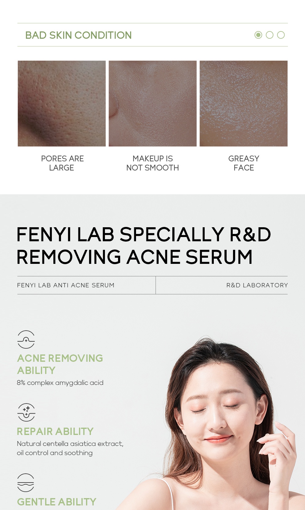 Fenyi Lab Retinol 3% AHA Peeling Serum Smoothing Rough Skin Niacinamide ...