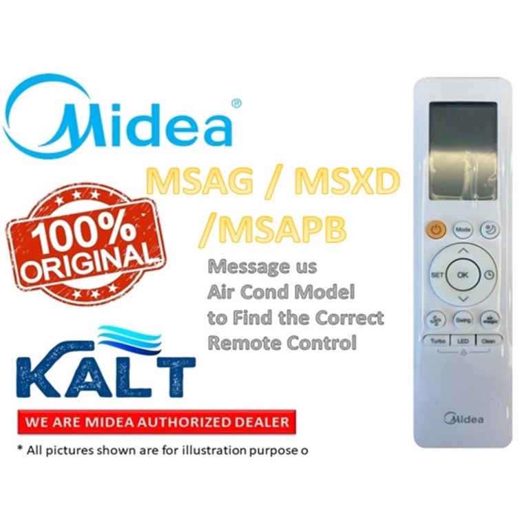 [Original] Midea Original Air Conditioner Remote Control | Shopee Malaysia