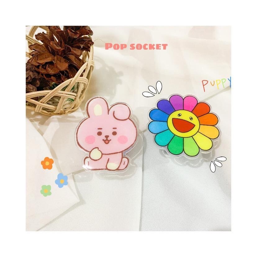 Bt21 CHARACTER Acrylic POPSOCKET / Pop Socket Acrylic / Phone Holder ...
