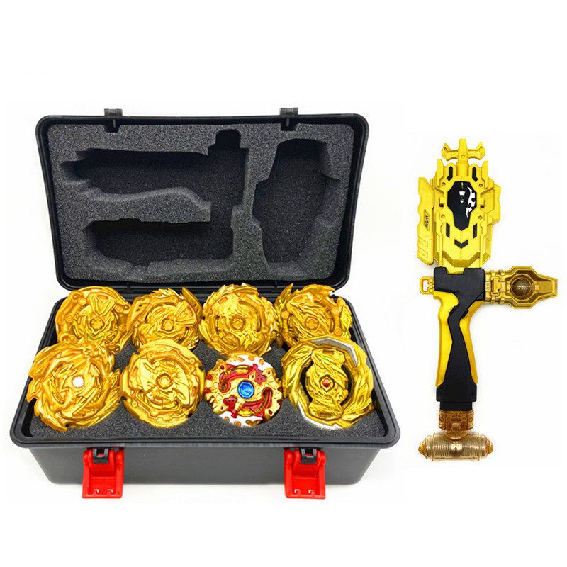 8pcs Fun Golden Beyblade Set Featuring Cool Designs And Efficient Box ...