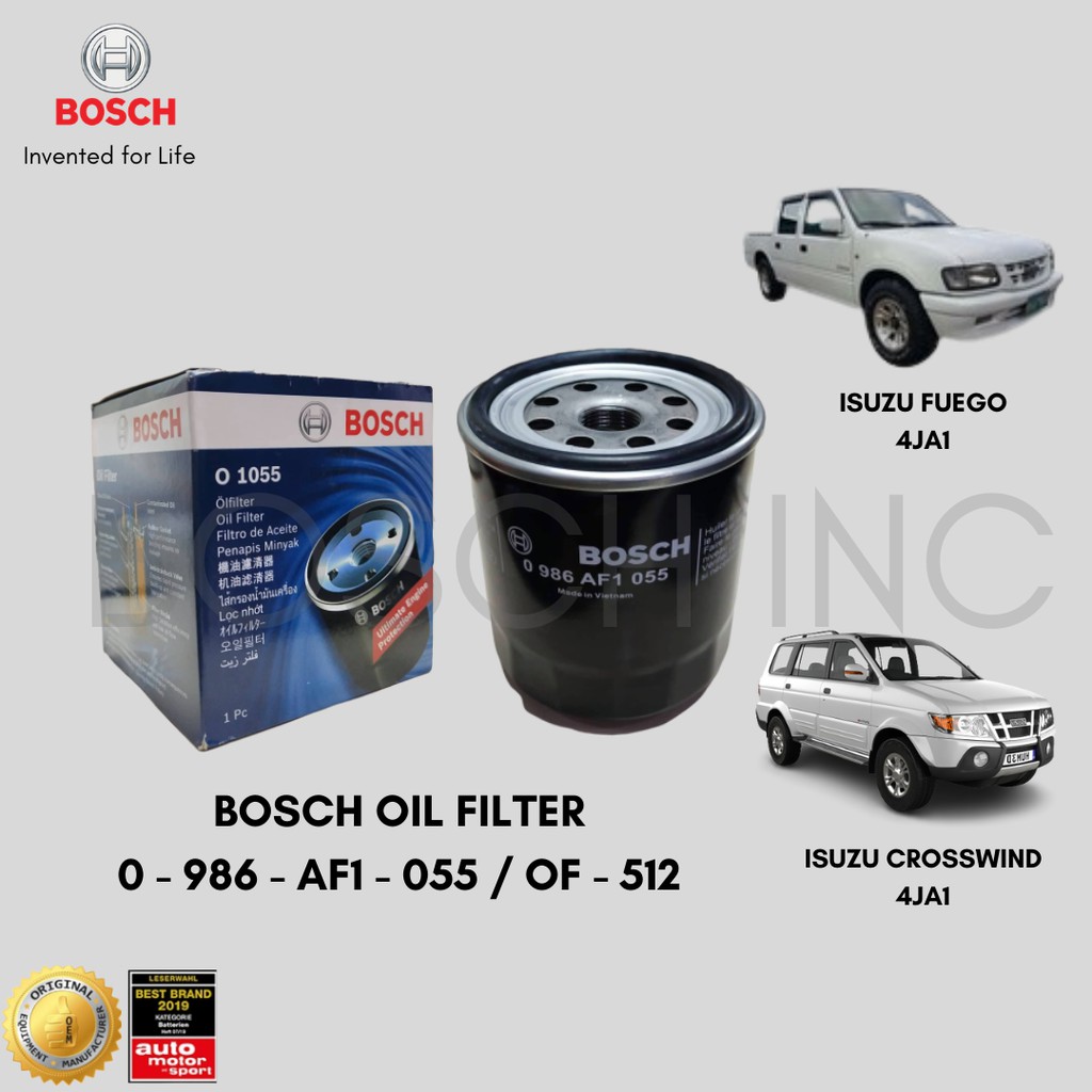 Bosch OIL FILTER O1055 for Isuzu FUEGO & Isuzu CROSSWIND (0-986-AF1-055 ...