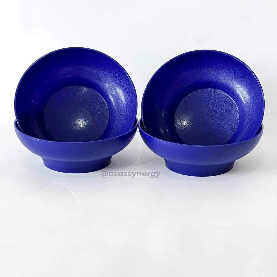 2 warna: Tupperware BLOSSOM Plates Royale Blue Plates 550ml Pinggan ...