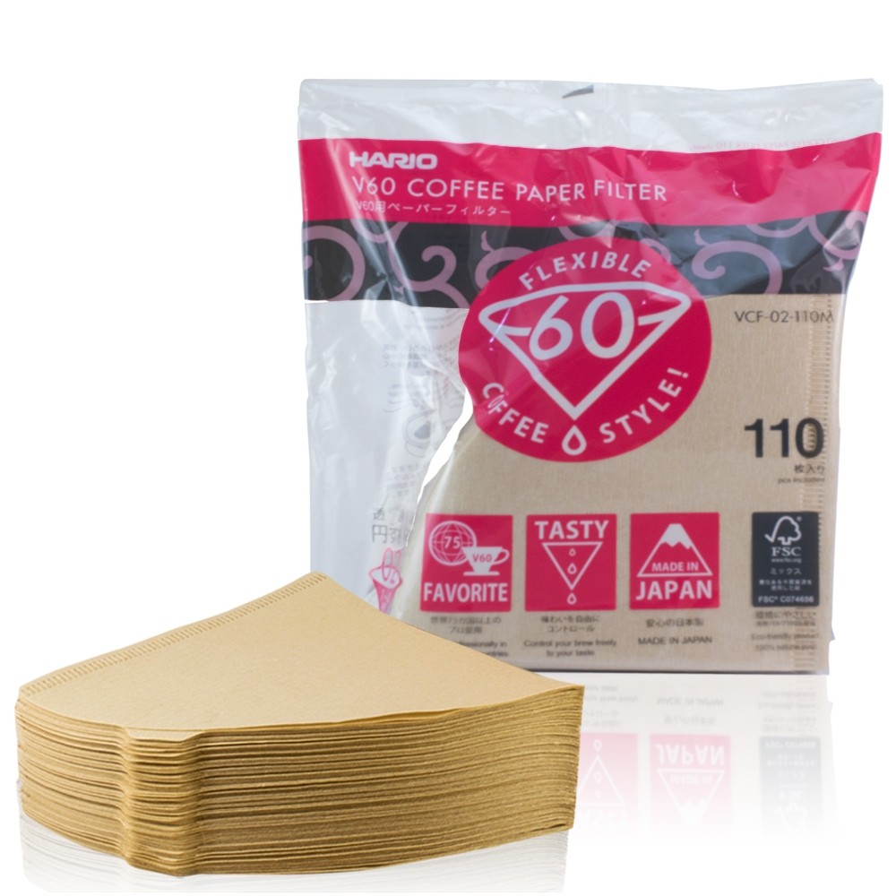 Hario Japan V60 Filter Paper Size 02 Misarashi Brown (110 Pcs) Made in ...