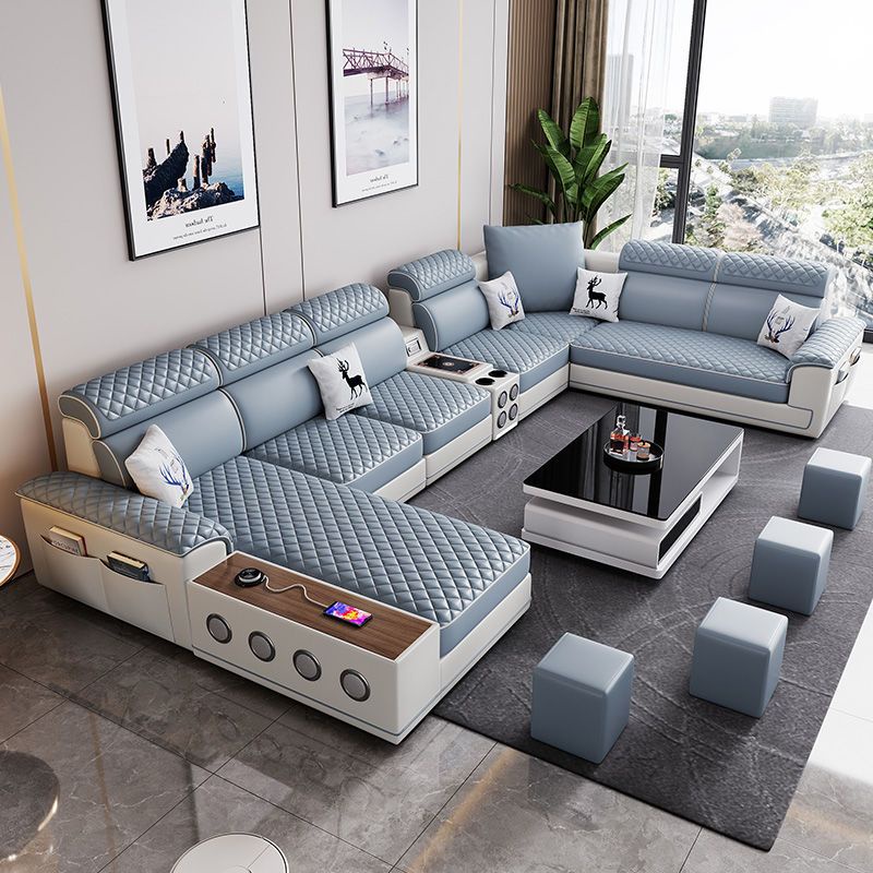 Fabric Sofa Simple Modern Size Living Room Corner Tech Fabric Sofa ...