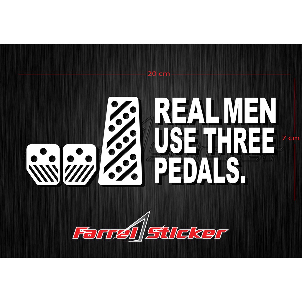 Real man sticker three pedal sticker | Shopee Malaysia