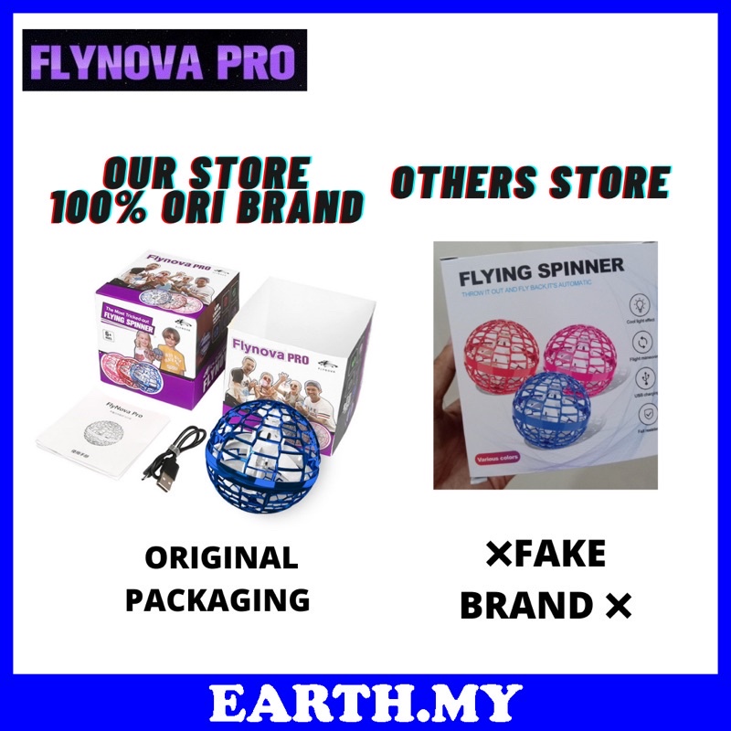 🔥100% ORIGINAL BRAND🔥 Flynova Pro boomerang soaring Spinner Flying Ball ...