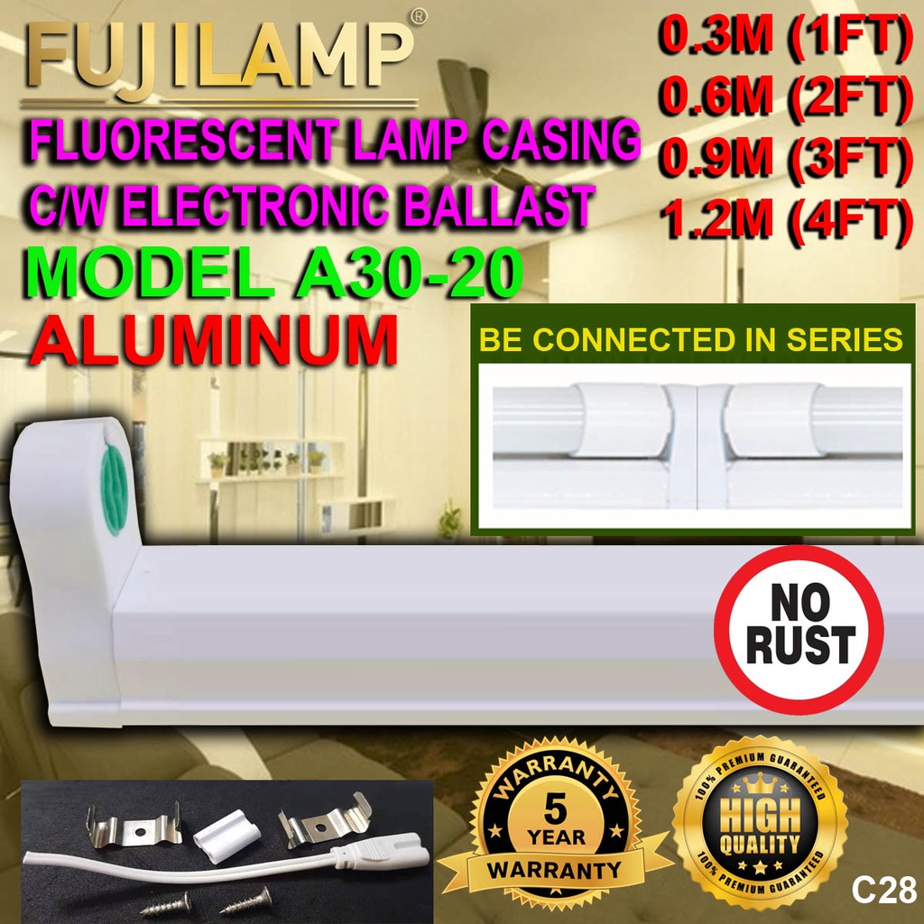 [Local seller] T8 Casing Aluminium body A30-20 Complete With Ballast ...