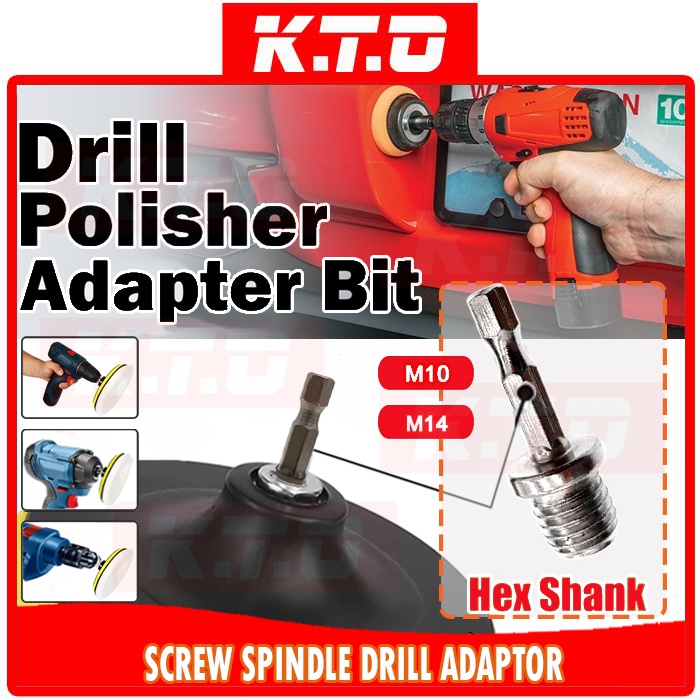 ¼” INCH HEX SHANK SCREW SPINDLE CONNECTING ROD ADAPTOR DRILL CHUCK M10 ...