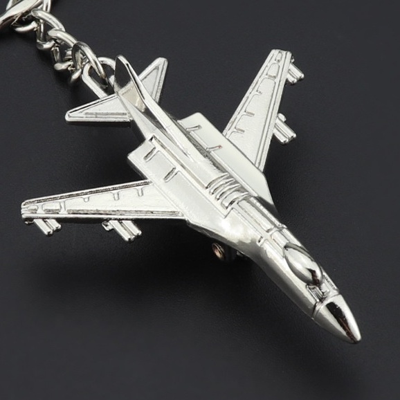 NEW F-16 Falcon 3D Fighter Plane Model Keychains Polished Metal Plane ...
