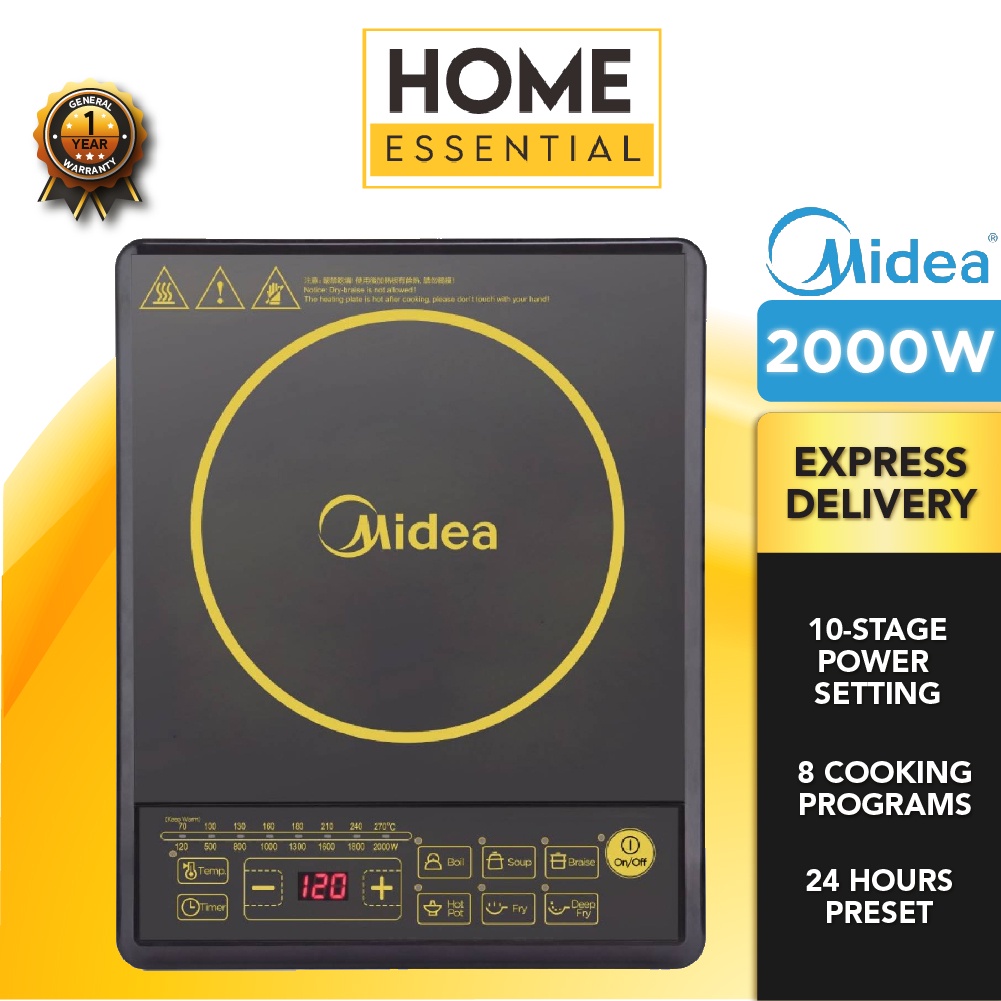 Elba 2000W 1 Burner Induction Cooker EIC-K2026(BK) | Midea 2000W ...