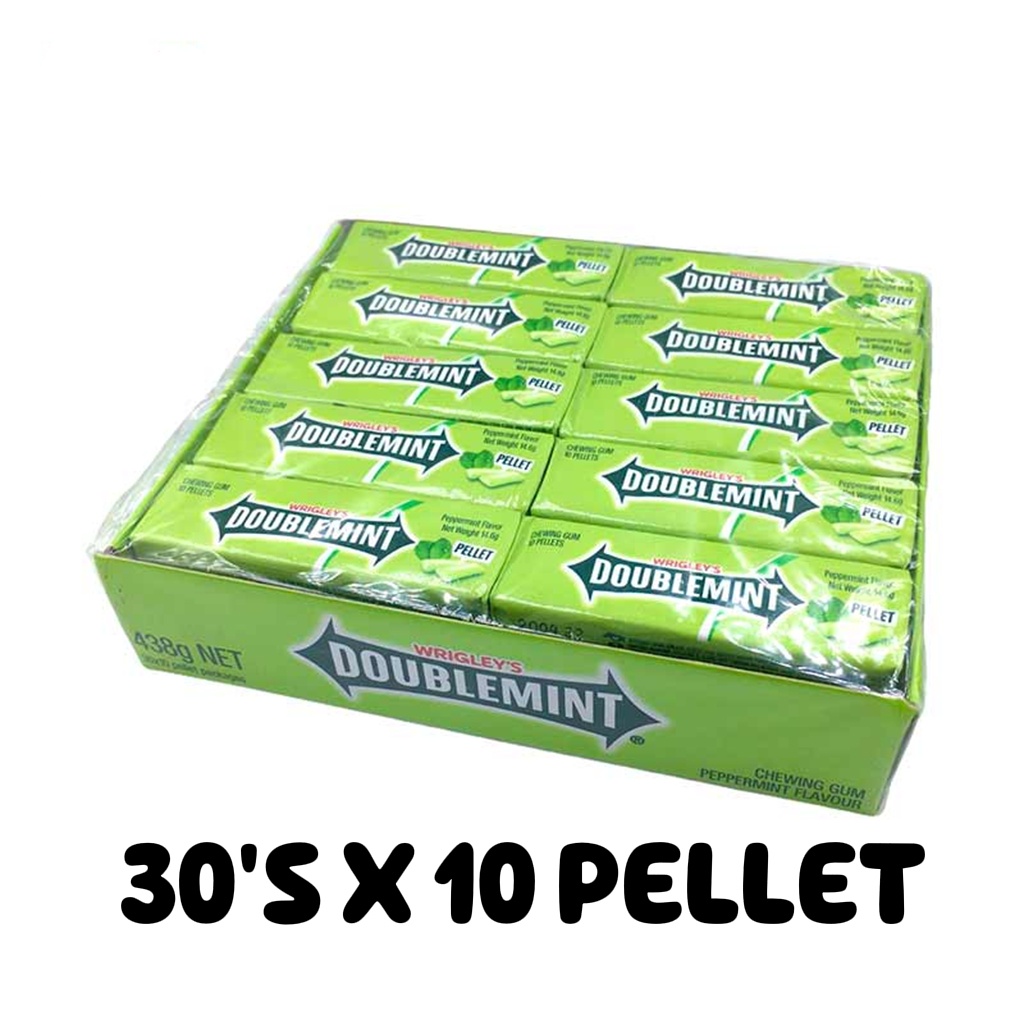 Wrigley's DoubleMint / Blackcurrant PELLET Chewing Gum PK10 (30sticks X ...
