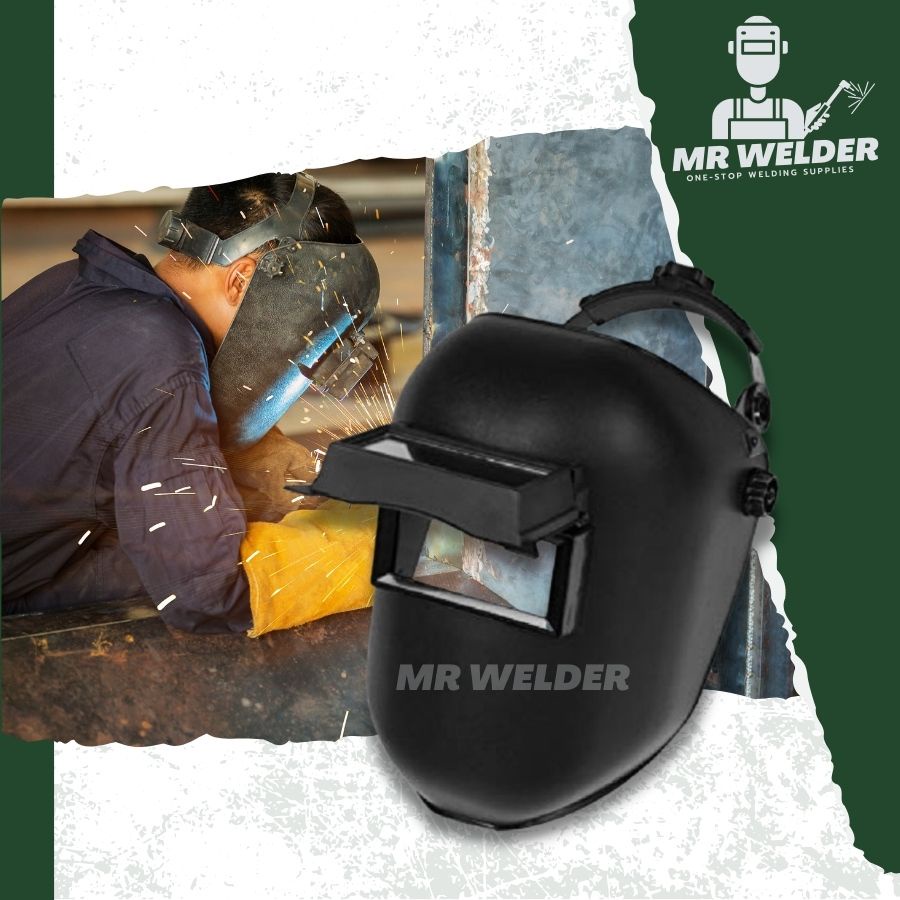 WELDING Industrial Welding Head Shield Helmet Black and Black lens ...