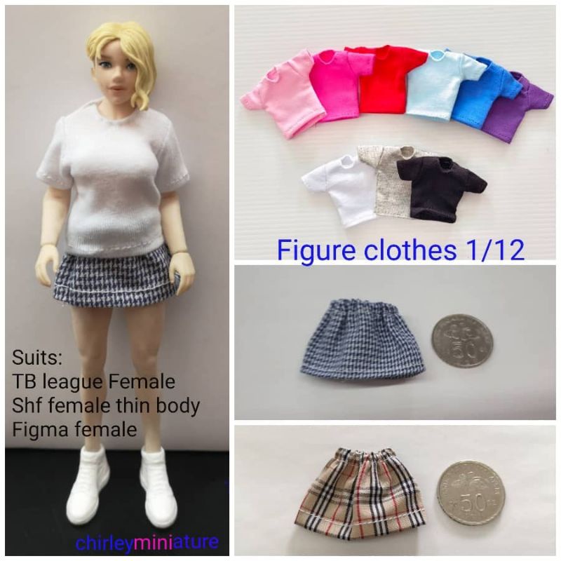 Female action figure clothes 1/12 / Figma / Shf / Tb league / Phicen ...