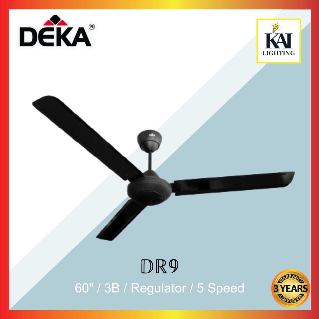 DEKA DF3/DR9 60 INCH REGULATOR CEILING FAN (Matt Black/White) | Shopee ...