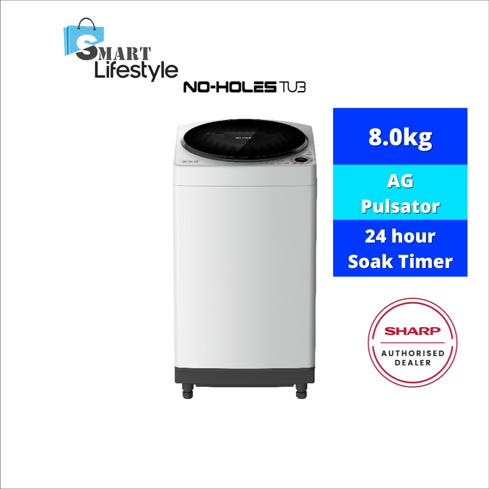 Sharp 8kg No Hole Washing Machine - ESW809H | Shopee Malaysia