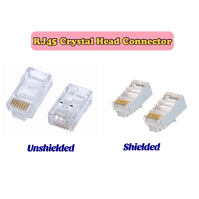 PPP AMP Crystal Head Category 6 Gigabit 8Core Pure Copper RJ45 Gold ...