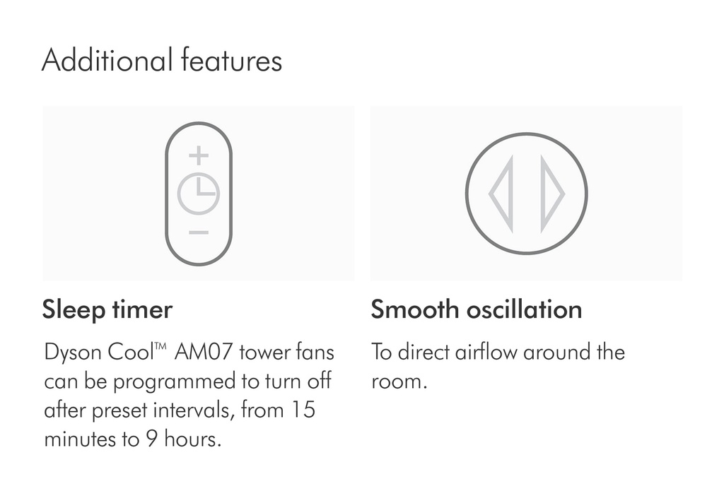 Dyson Cool™ Tower Fan AM07 (White)| Powerful airflow | Bladeless | Easy ...