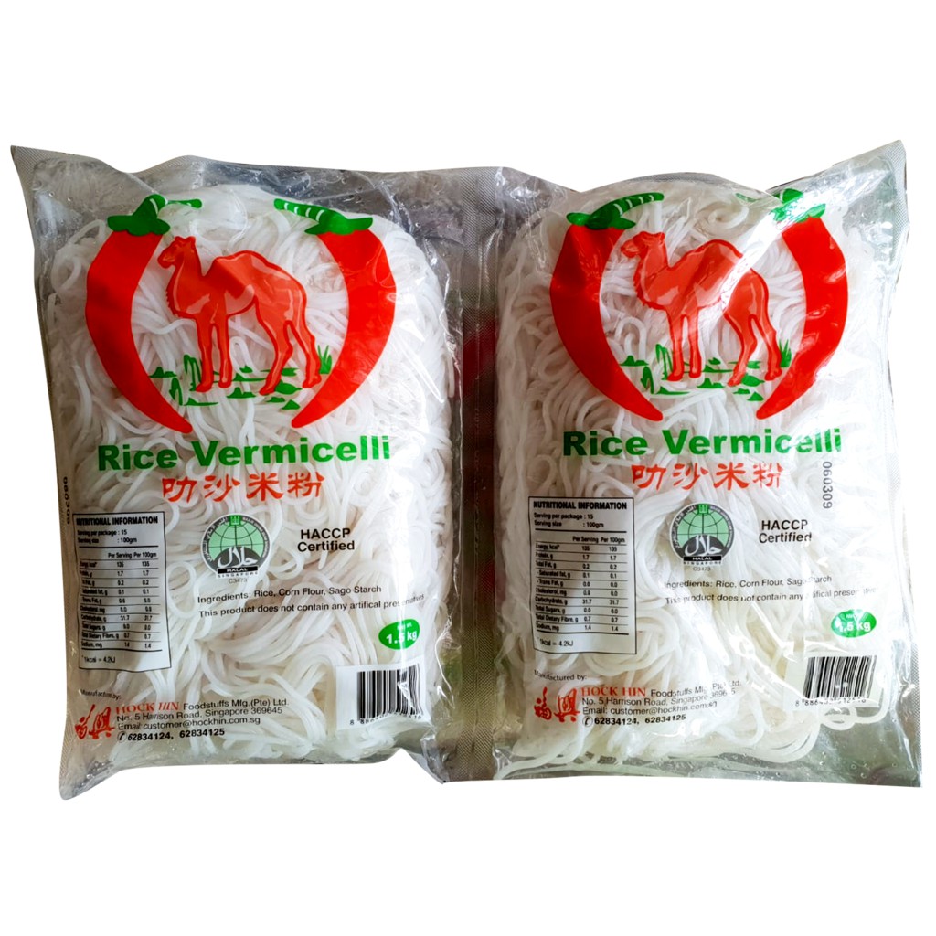 ~Ready Stock~ Camel Thick Rice Vermicelli 新加坡骆驼牌粗米粉 (真空包装）500g | Shopee ...