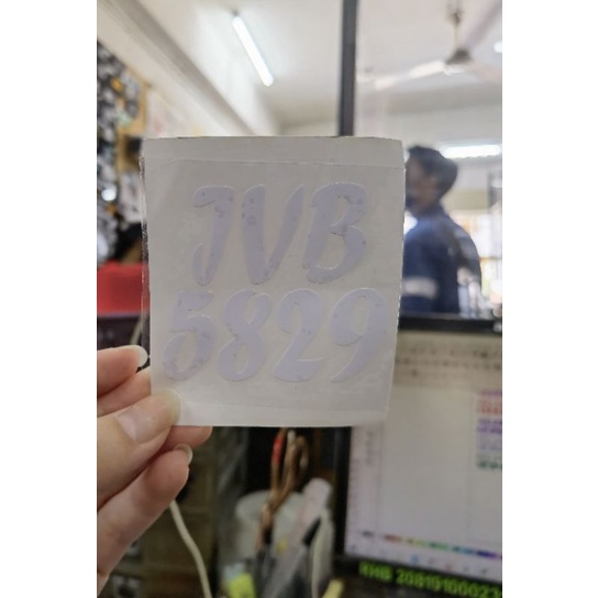 Number Plate Motor Depan / Nombor Sticker Size Kecil #Code: N22 ...