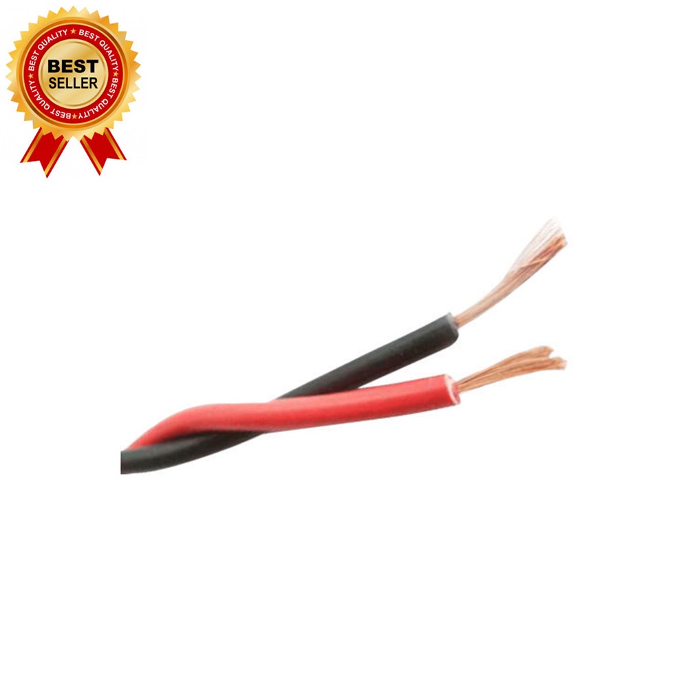Pure Copper Red/Black Cable Electric Flexible 2C×23/0.14 2 Core Wire ...