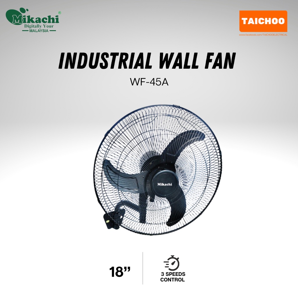 Mikachi 18” Industrial Wall Fan WF-45A | Shopee Malaysia