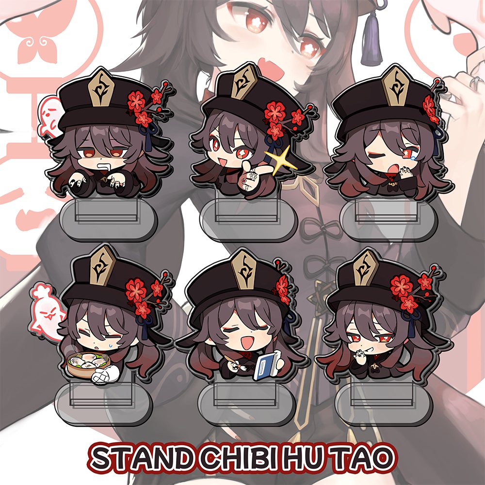 Chibi Hu Tao Genshin Impact Stand figure | Hutao Acrylic Stand Figure ...