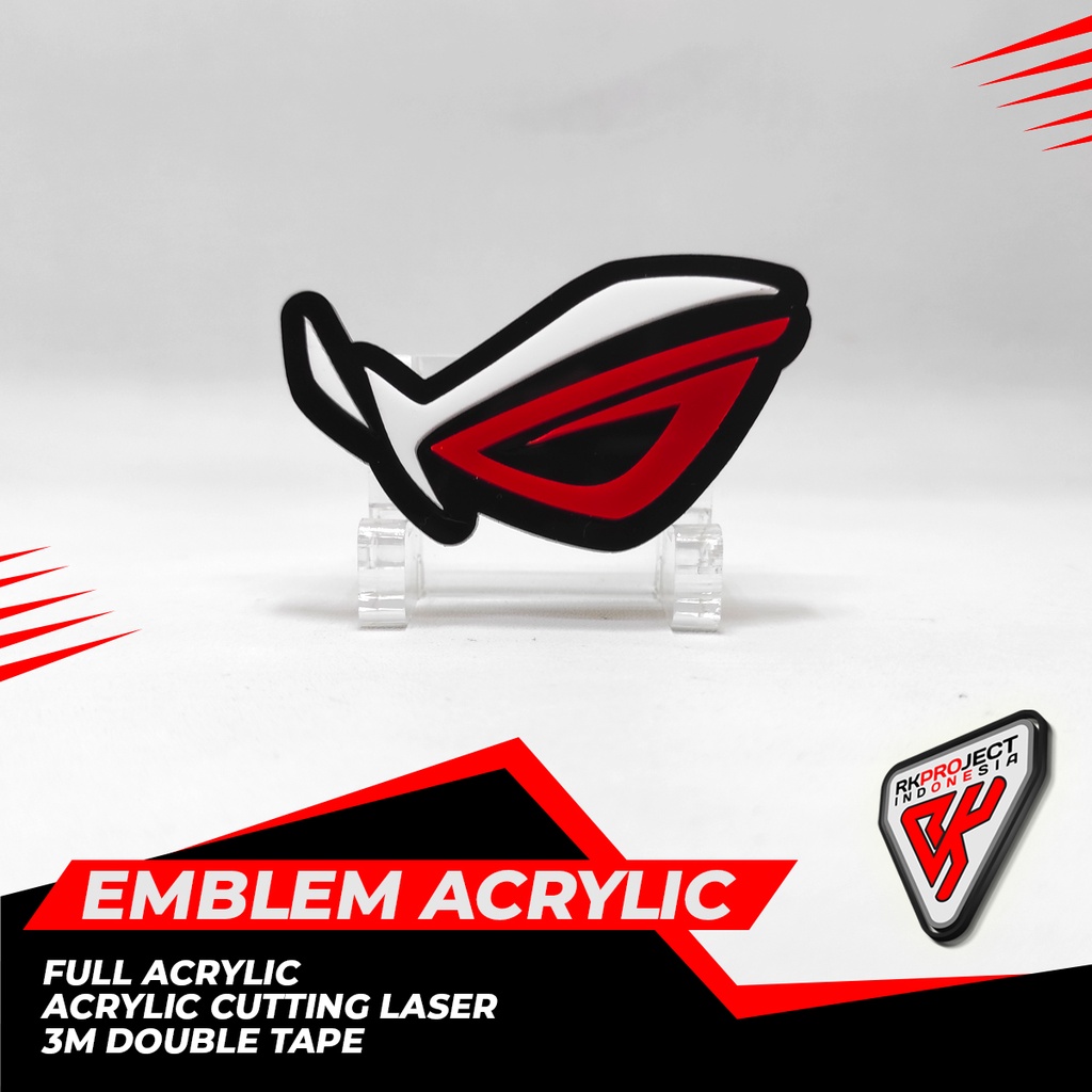 Asus ROG Full Solid Acrylic Sticker Embossed Emblem | Shopee Malaysia
