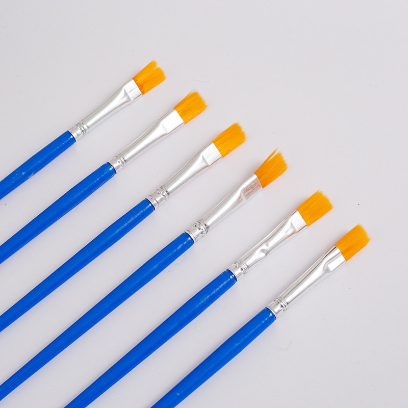 Multipurpose Art & Crafts Nylon Paint Brush Flat Tip (pack of 10 ...