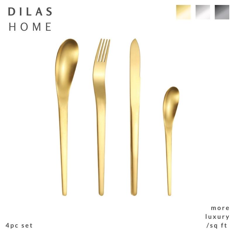 STOCK CLEARANCE 4pc Modern Minimalist Slim Matte Gold Black Silver ...