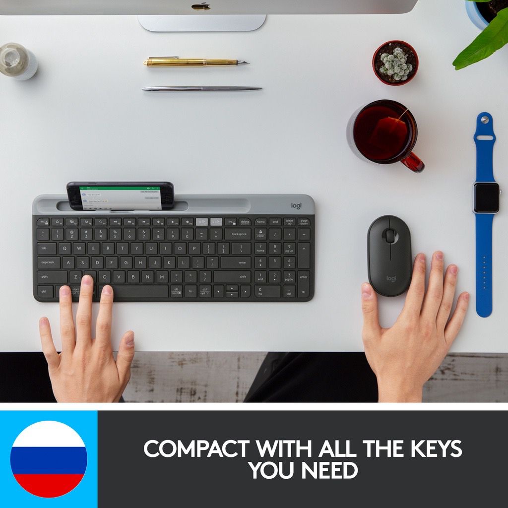 LOGITECH K580 SLIM MULTI DEVICE Wireless Keyboard | Shopee Malaysia