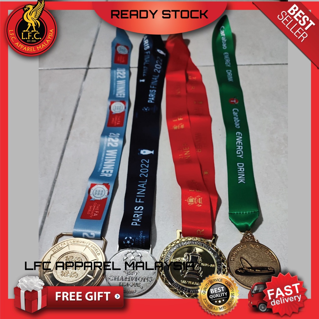 Liverpool FC 2022 Medals - 1 set of 4pcs | Shopee Malaysia