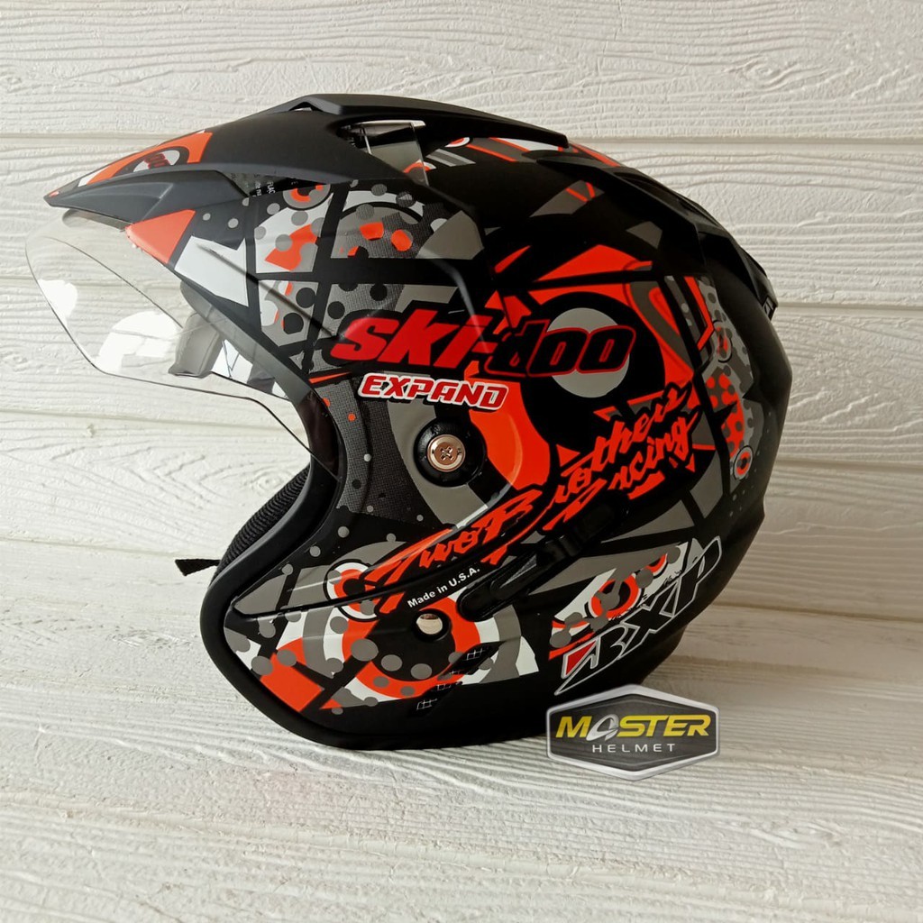 SNI BXP 2 GLASS JP7 MOTORCYCLE HELMET (DOUBLE VISOR) ORIGINAL SKADO ...