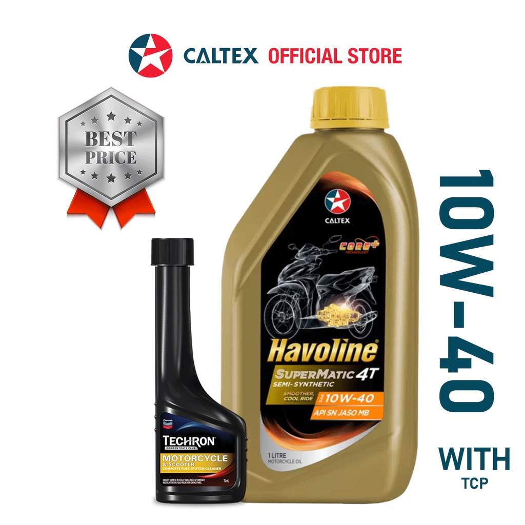 CALTEX Havoline SuperMatic 4T 10W40 SN Semi Synthetic Scooter Engine ...