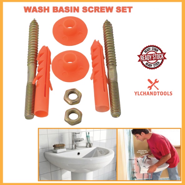 🔥READY STOCK🔥WASH BASIN SCREW SET - 🔥STOCK SEDIA ADA🔥BASIN SCREW SET ...