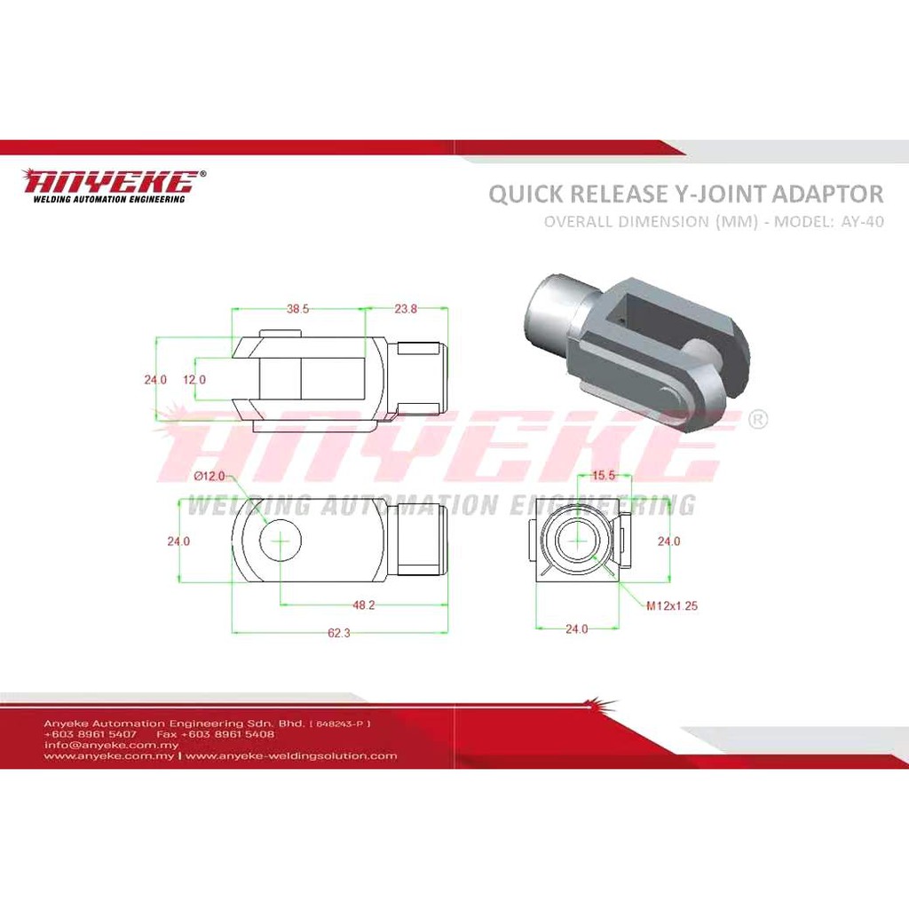 Quick Release Y Knuckle Joint Adaptor｜Mechanical Adaptor | Shopee Malaysia