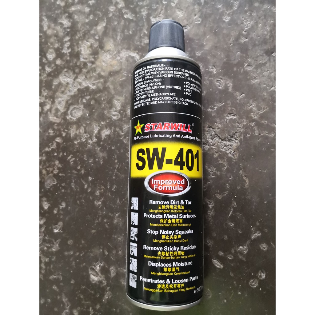 STARWILL SW-401 All Purpose Lubricating/ Anti Rust Spray / Minyak Anti ...