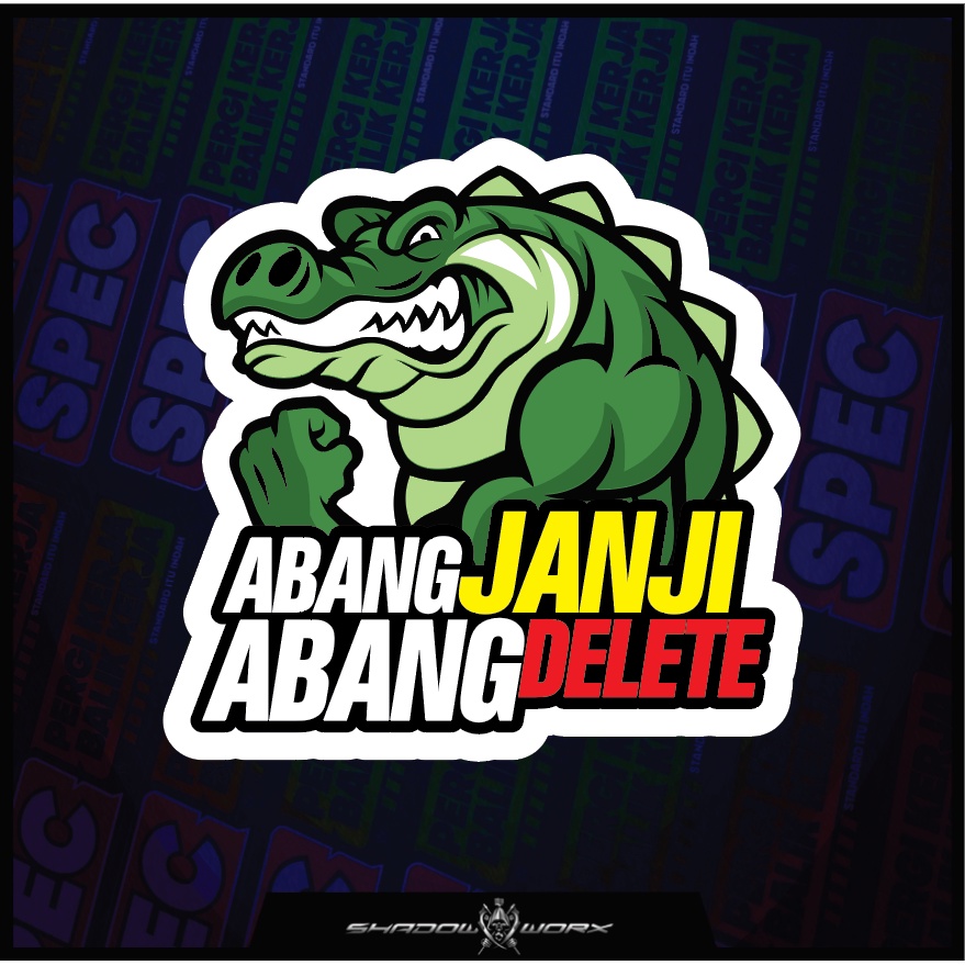 STICKER BUAYA DARAT (LACOSTE) ABANG BUKAN BUAYA, BUAYA SETIA, ABANG ...