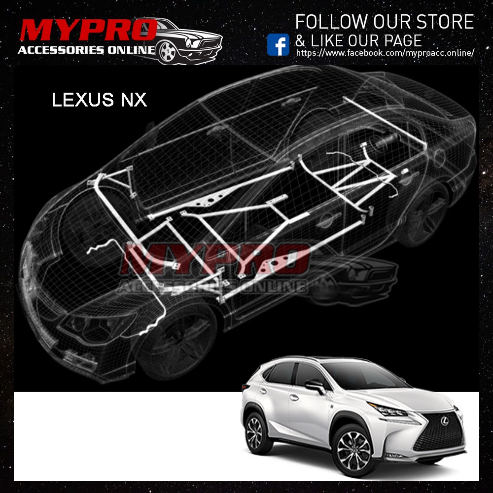 LEXUS NX200T (AZ10) 2.0T '15 (4WD) 100%Original Ultra Racing Bar (FULL ...