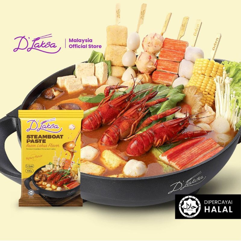 [🇲🇾 SHIP IN 24 HRS] [HALAL] D'Laksa Steamboat Paste Asam Laksa Flavour ...