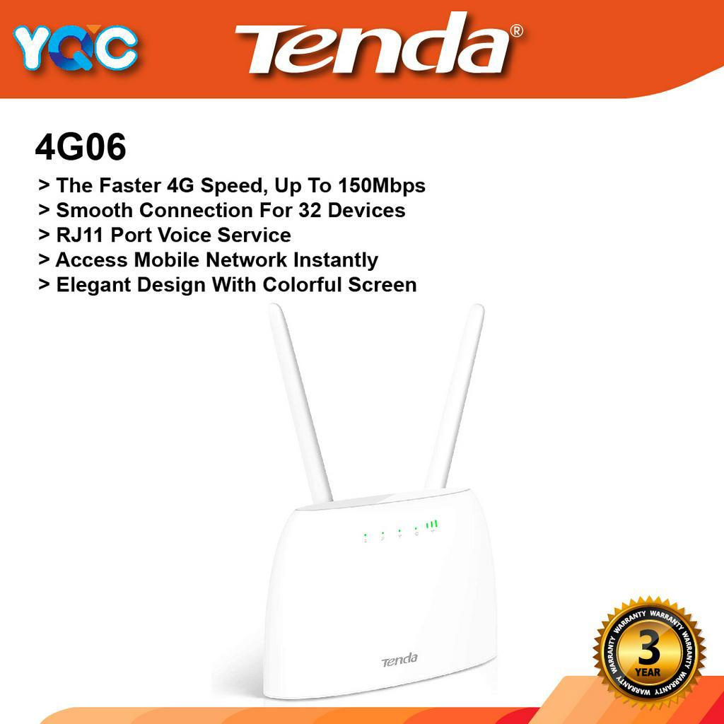 Tenda 4G06 LTE Router Mobile Wi-Fi Router- SIM Card/Hotspot Router ...