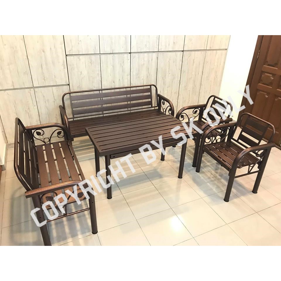 READY STOCK 5ft Outdoor Metal Bench Chair Garden Bench Chair Kerusi ...