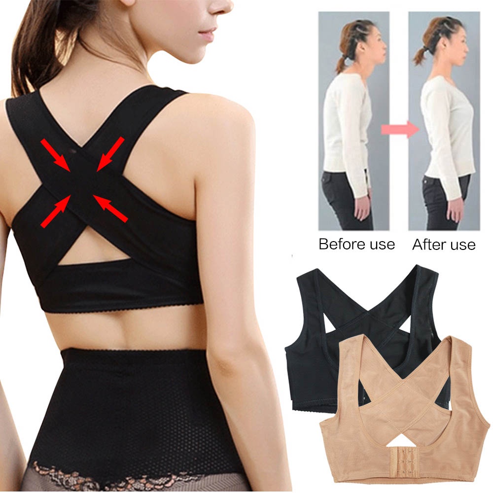Chest Back Posture Corrector Clavicle Spine Back Shoulder Lumbar Brace Support Belt For Women ...