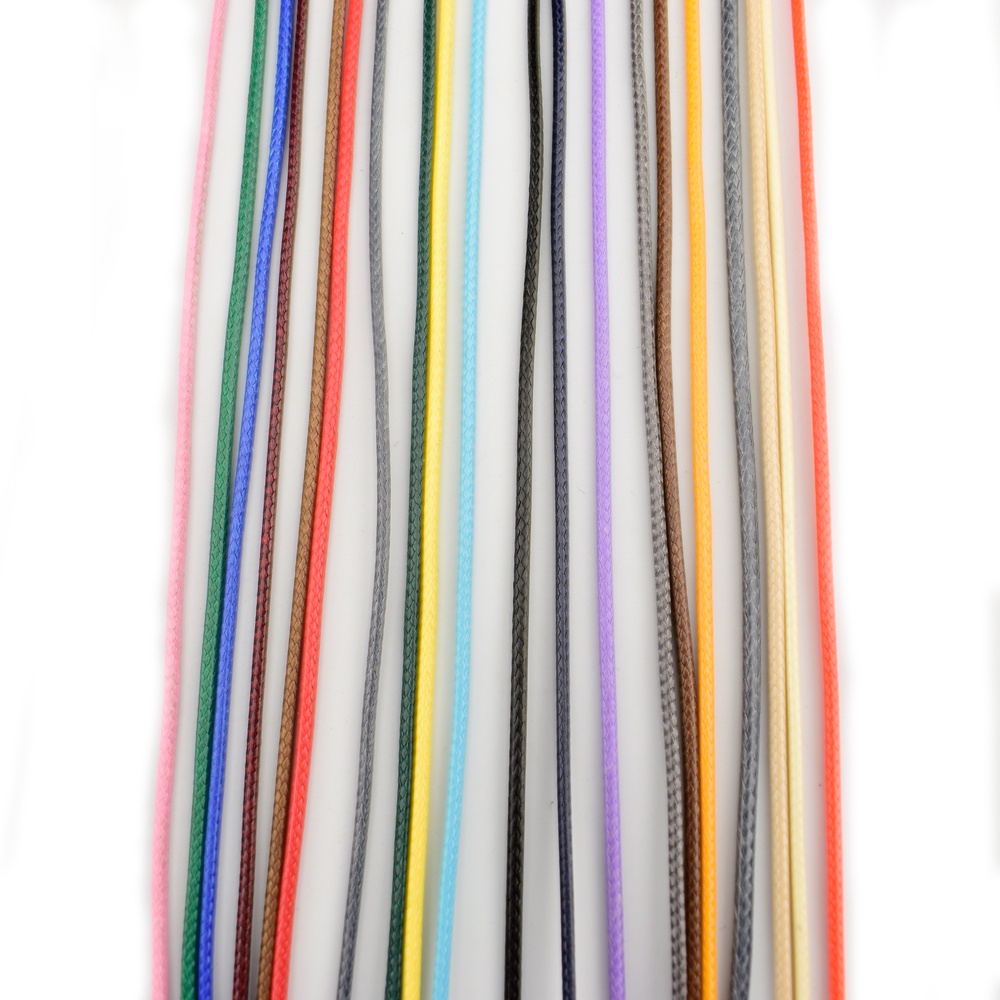 【JS024】10meter/lot 1.0 1.5mm Leather Line Waxed Cord Cotton Thread ...