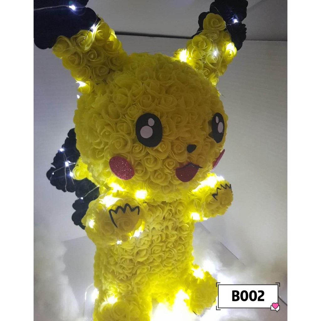 pikachu (3D rose) 玫瑰熊皮卡丘 | Shopee Malaysia