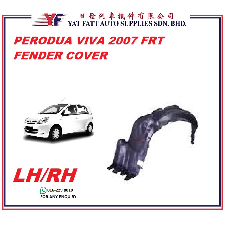 PERODUA VIVA 2007 FRONT FENDER COVER DAUN PISANG DEPAN GENUINE/TAIWAN ...