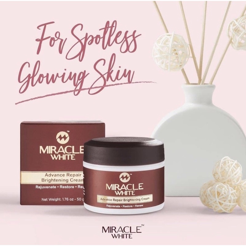 MIRACLE WHITE BRIGHTENING CREAM 50GM | Shopee Malaysia