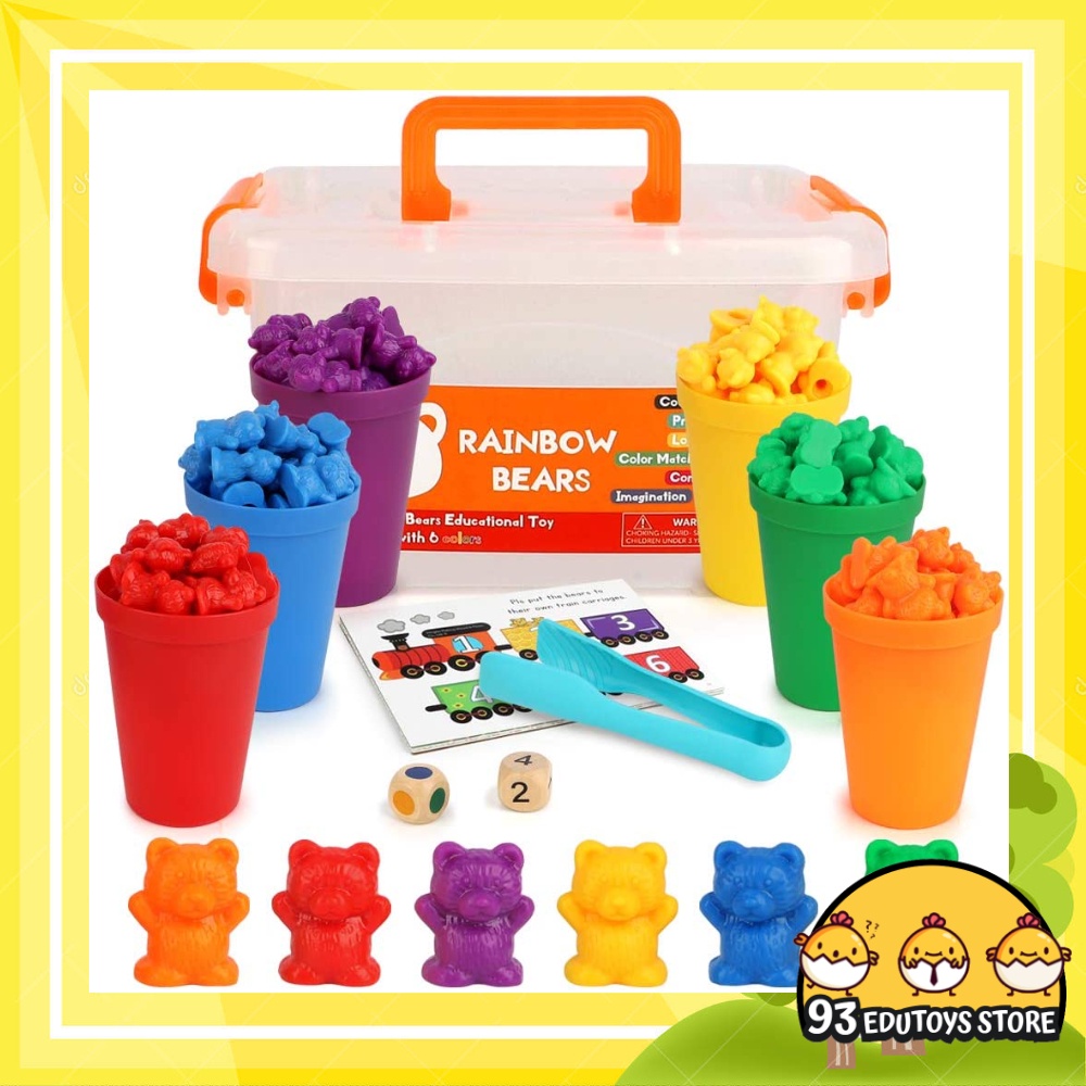Rainbow Counting Bear Accessories Montessori Early Educational Toys ...