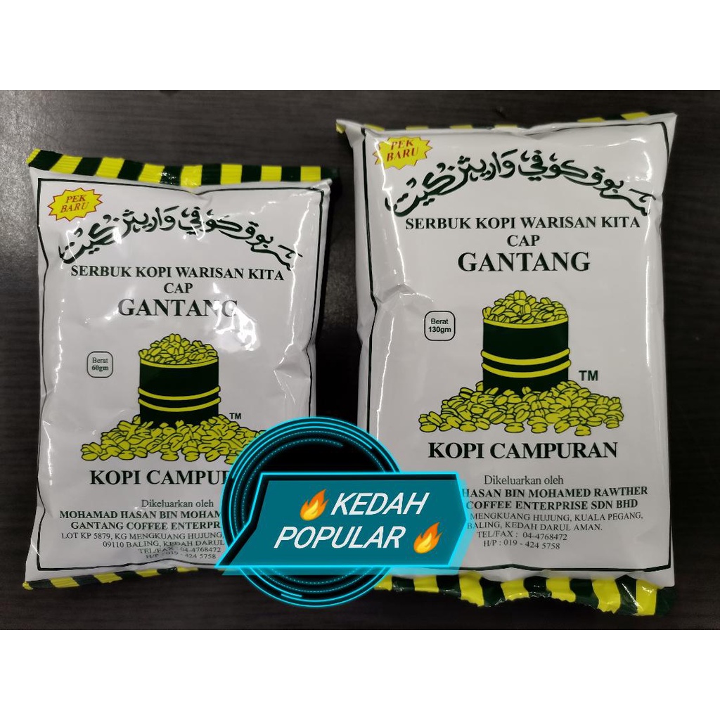 [KEDAH POPULAR] KOPI CAP GANTANG WARISAN 100G | Shopee Malaysia