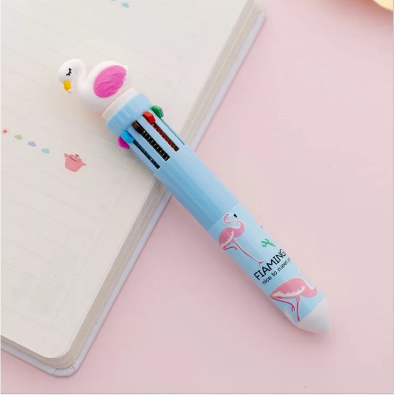 10 colour cute cartoon pen Unicorn Multicolour Ballpoint Pen Student ...